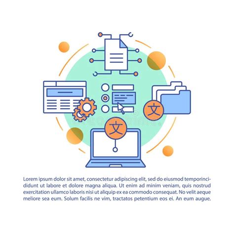 foreign text translating software article page vector template brochure magazine booklet