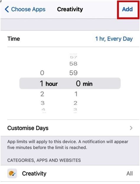 how to the best set time limit for using apps on iphone