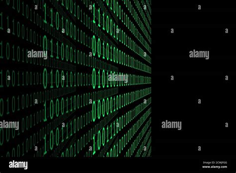 Green Binary Code On A Black Background Stock Photo Alamy