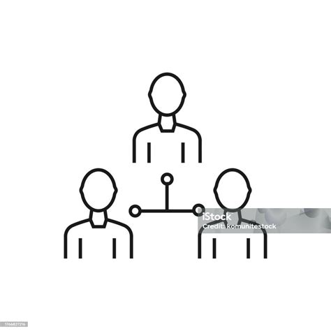 Colleague 라인 아이콘 벡터 일러스트 레이 션입니다 로고 모바일 앱 웹사이트 Ui Ux 기호 기호에 대한 아이콘 디자인