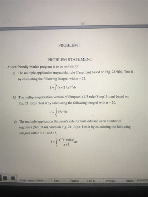 Solved Problem 1 Problem Statement A User Friendly Matlab