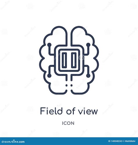 Linear Field Of View Icon From Artificial Intellegence And Future Technology Outline Collection