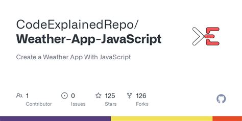 Github Codeexplainedrepoweather App Javascript Create A Weather App