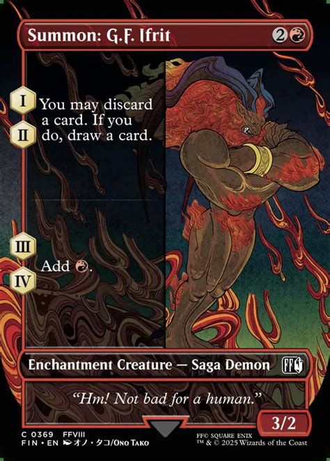 Summon Gf Ifrit Mtg Magic The Gathering—final Fantasy 369