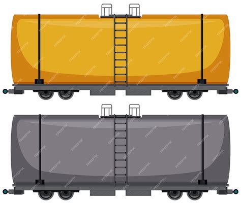 흰색 바탕에 화물 열차의 화물 컨테이너 무료 벡터