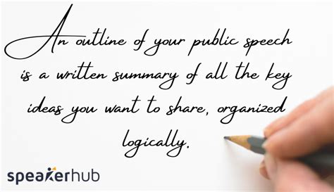 How To Write An Outline Before A Public Speech Speakerhub
