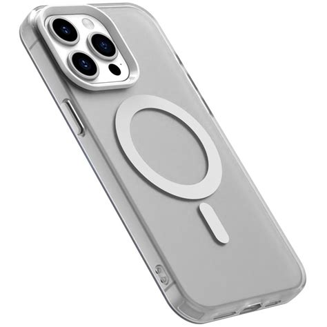 For Iphone 15 Pro Max Candy Magsafe Pc Hybrid Tpu Phone Case White