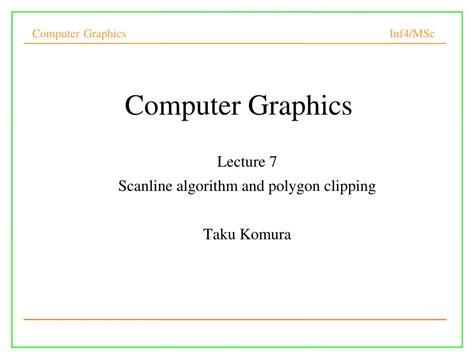 Ppt Computer Graphics Powerpoint Presentation Free Download Id966907