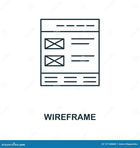Wireframe Outline Icon Simple Design From Web Development Icon Collection Ui And Ux Pixel