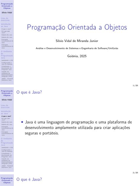 Programação Orientada A Objetos Aprofundando Nas Bases De Java Pdf