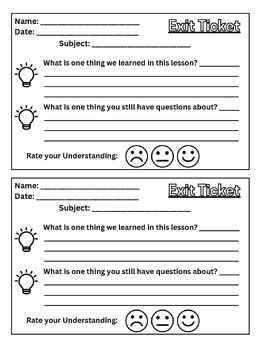 General Exit Ticket Differentiated By Second Grade With Ms L TPT