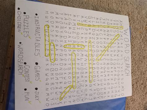Diy Word Search 5 Steps Instructables