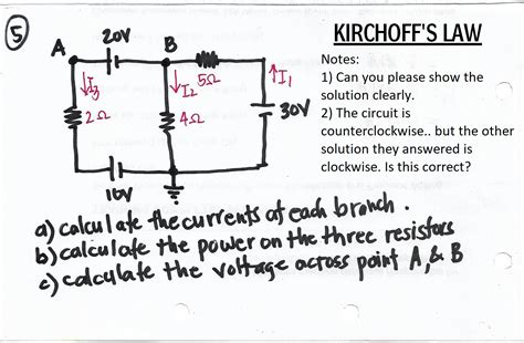 solved kirchoff s law notes 1 can you please show the