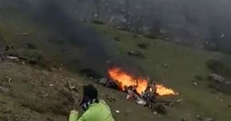 Horror Helicopter Crash Kills Seven Including Pilot And Pilgrims On Mountainside Daily Star