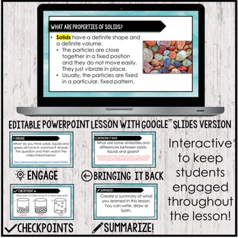 Changes In States Of Matter Lesson Guided Notes And Assessment Secondary Sparks