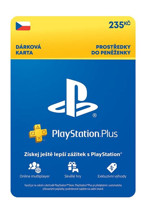 Playstation Plus Essential Kredit 235 Kč 1m členství Ps Digital