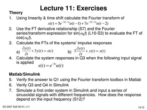 ppt fourier transform properties and examples powerpoint presentation