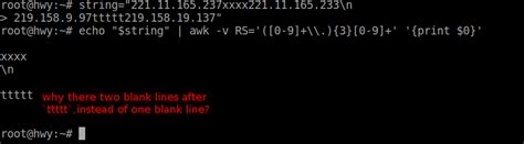 Awk Why There Are Three Newline 0a In Binary After Matching