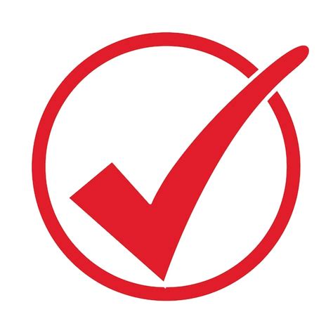 Premium Vector Red Check Tick Icon Vector Illustration