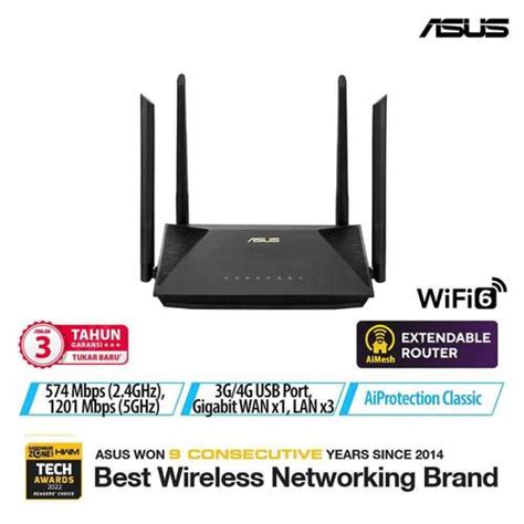 Jual Asus Rt Ax U Dual Band Wifi Ax Wireless Router With Aimesh Kota Bandung