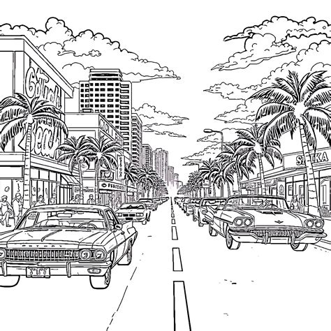 Best Miami Beach Coloring Pages Free Printable Pdf