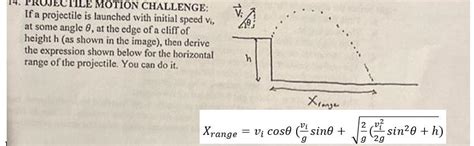 solved projectile motion challenge if a projectile is