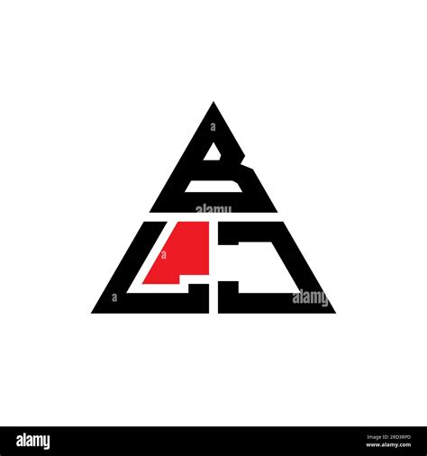 Blj Triangle Letter Logo Design With Triangle Shape Blj Triangle Logo