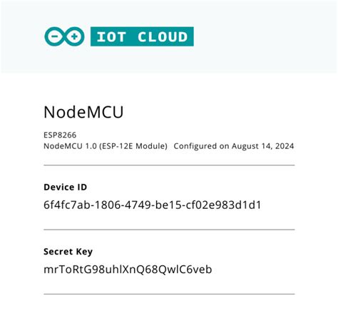 Arduino Device Secret Key Pdf