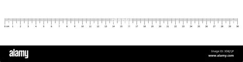 Ruler Scale 30 Centimeters Measuring Chart With 300 Mm With Numbers