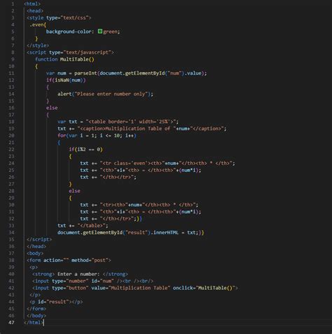convert the javascript code to jquery in the table
