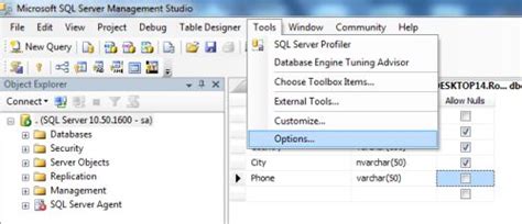 Disable Saving Changes Is Not Permitted Dialog Box In SQL Server