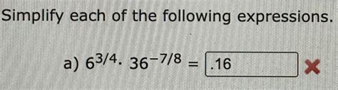 Solved Simplify Each Of The Following Chegg