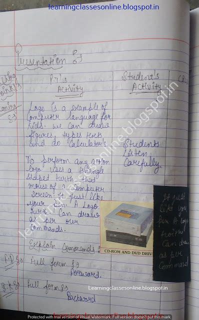 Computer Science Teaching Lesson Plan Practical File Bed Topic Use