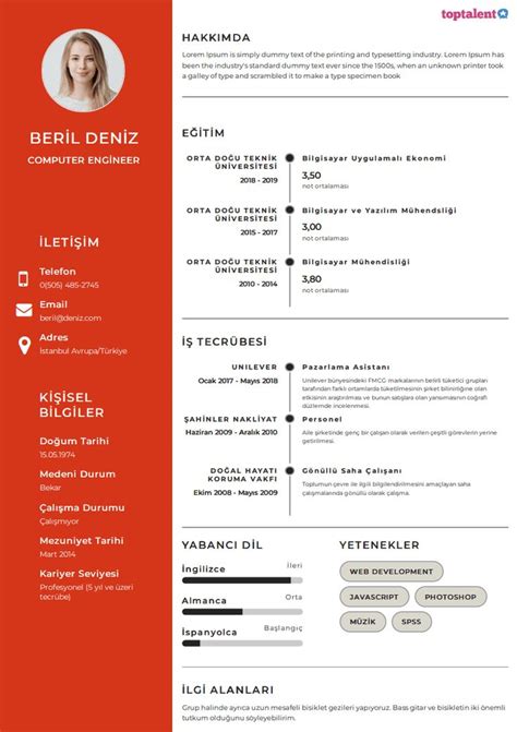 Ücretsiz Cv Hazırlama Programı Cv Örnekleri Ile Cv Oluştur Toptalent Özgeçmiş Kariyer
