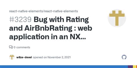 bug with rating and airbnbrating web application in an nx project