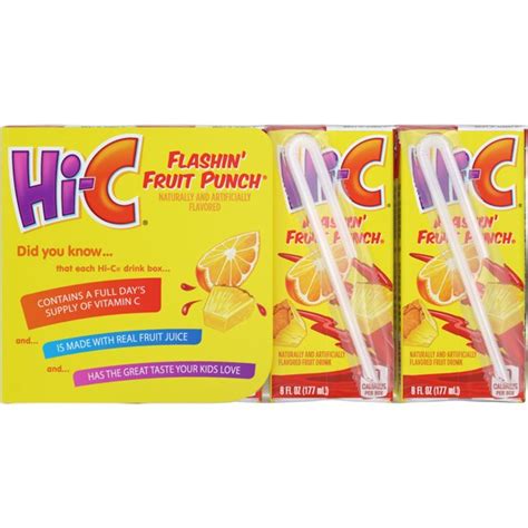 Hi C Flashin Fruit Punch Cartons 8 Pack 8 X 6 Oz —