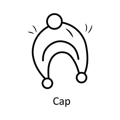 Cap Vector Outline Icon Design Illustration Toys Symbol On White Background Eps 10 File