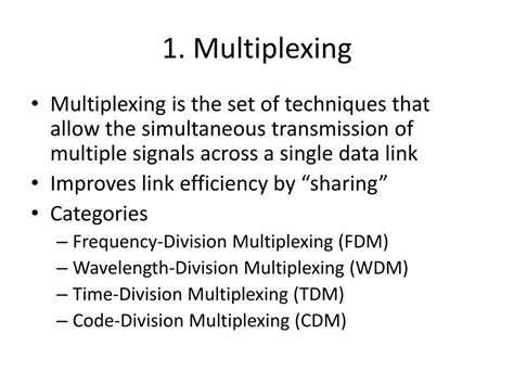 ppt multiplexing and spreading bandwidth utilization powerpoint