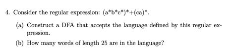 Solved Consider The Regular Expression A Bc Ca Chegg
