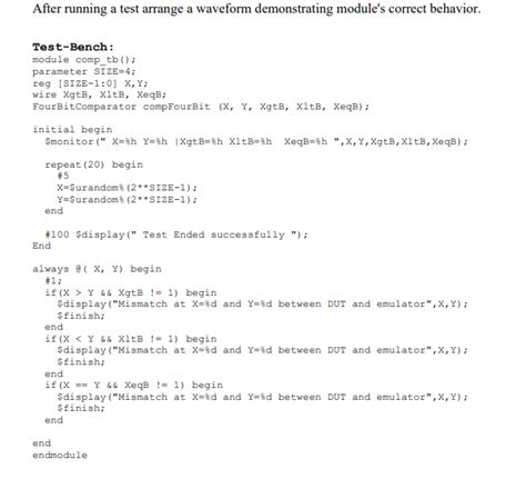 Solved Design 4 Implement A Verilog Module And Create A Chegg Com