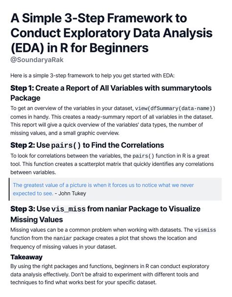 Soundarya S Rajan On Twitter Exploratory Data Analysis Eda Is A
