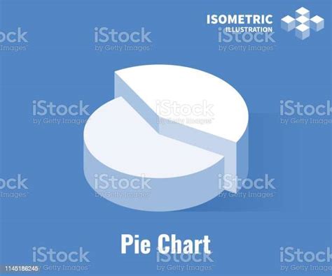 원형 차트 아이콘입니다 원형 차트 인포 그래픽 요소입니다 파란색 배경에 고립 된 벡터 3d 그림 3차원 형태에 대한 스톡 벡터