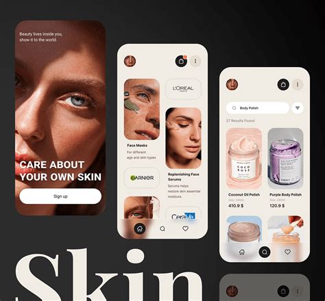 Skincare Beauty Mobile App Ui Design Behance Skincare Beauty Mobile App Ui Design Behance