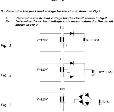 solved determine the peak load voltage for the circuit shown in fig 1