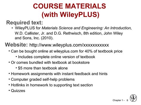 Introduction To Materials Science And Engineering Ppt