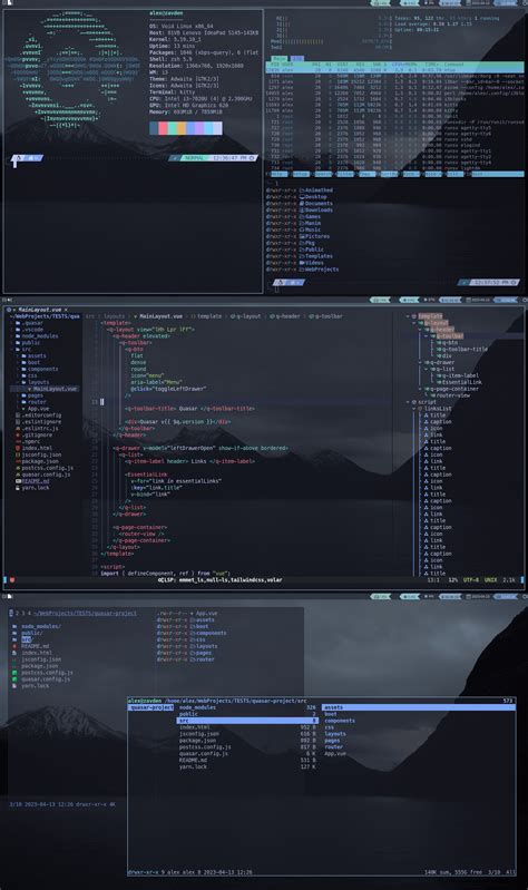 [i3 Gaps] Void Linux With Nord Merged With Tokyonight R Unixporn