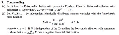 Let X Have The Poisson Distribution With Parameter Y Chegg