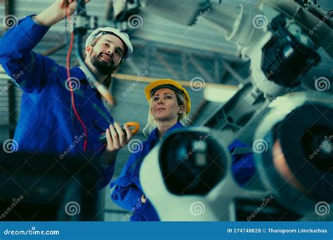 Robotic Technician Control Automation Works Within Accepted Limits By Testing Operating Voltages