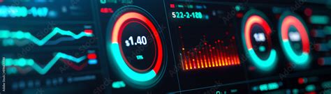 Modern Digital Dashboard Displaying Statistical Data And Analytics With Vibrant Graphical