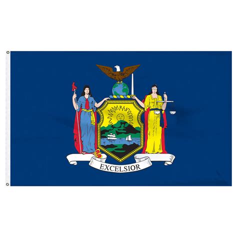 New York 8ft X 12ft Nylon Flag United States Flag Store